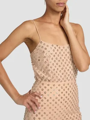 MILLY Rylan Sequined-beaded Tank