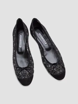 Manolo Blahnik Cap-toe Ballerina Flats