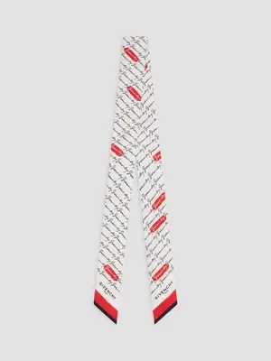 Givenchy Bandeau In Silk With Signature - Red