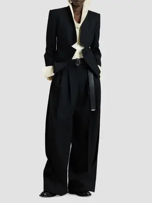 Givenchy Reverse Lapel Blazer In Wool - Black