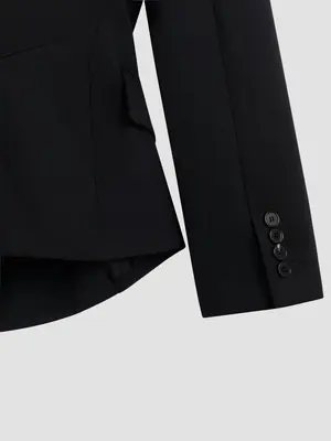 Givenchy Reverse Lapel Blazer In Wool - Black