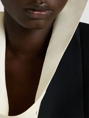 Givenchy Reverse Lapel Blazer In Wool - Black