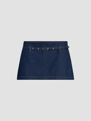 REFORMATION Khloe Low-rise Denim Skort