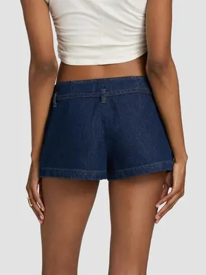 REFORMATION Khloe Low-rise Denim Skort