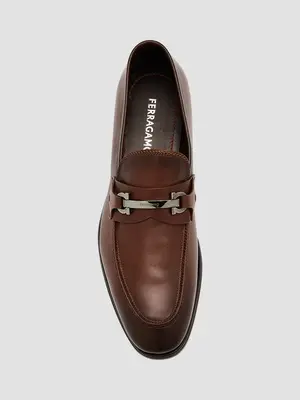 FERRAGAMO Bentley Doupont Leather Bit Loafers