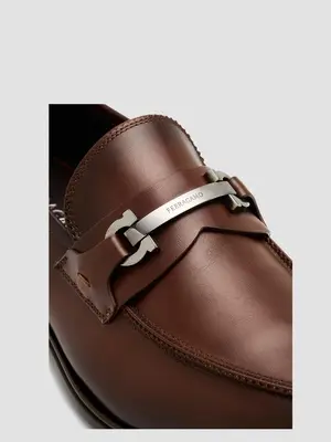 FERRAGAMO Bentley Doupont Leather Bit Loafers
