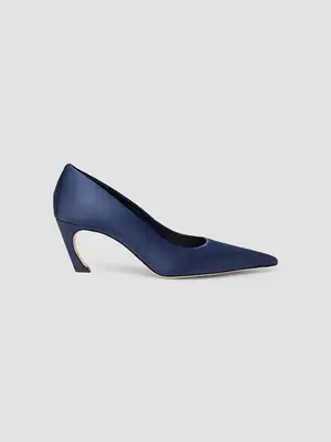 22ÉLEVÉ 65mm Satin Pumps - Navy
