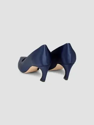 22ÉLEVÉ 65mm Satin Pumps - Navy