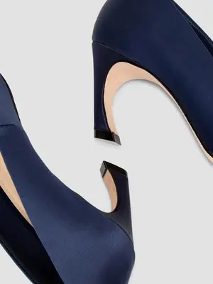 22ÉLEVÉ 65mm Satin Pumps - Navy