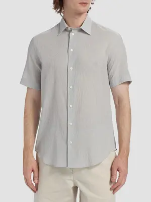 Emporio Armani Solid Cotton Button-front Shirt