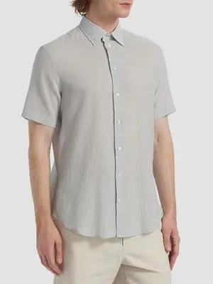 Emporio Armani Solid Cotton Button-front Shirt