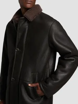 SAKS FIFTH AVENUE Collection Shearling Car Coat