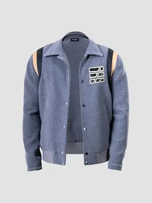 MACEOO Ascension Leather Jacket - Blue