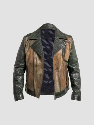 MACEOO Ascension Leather Jacket - Green
