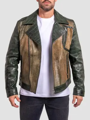 MACEOO Ascension Leather Jacket - Green