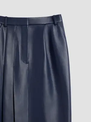 Givenchy Slashed Midi Skirt In Leather
