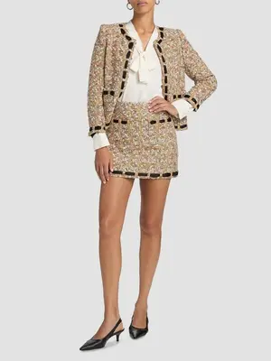 MILLY Romina Tweed Miniskirt