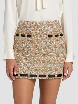 MILLY Romina Tweed Miniskirt