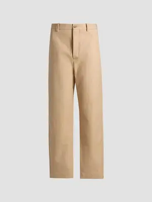 Wardrobe.NYC Drill Twill Cotton Straight-leg Trousers - Khaki