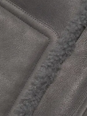 SAKS FIFTH AVENUE Collection Shearling Moto Bomber Jacket