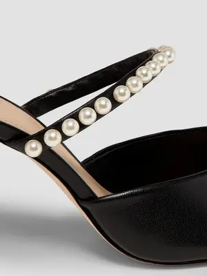 22ÉLEVÉ 85mm Embellished Leather Mules - Black