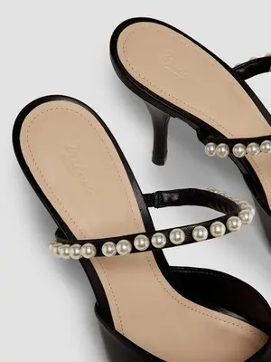 22ÉLEVÉ 85mm Embellished Leather Mules - Black