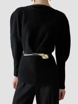 Carolina Herrera Calla Lily Leather Belt