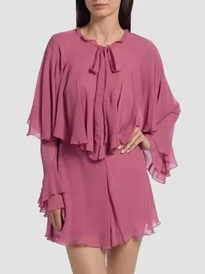 LoveShackFancy Liraine Ruffled Tiered Minidress