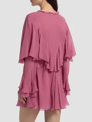 LoveShackFancy Liraine Ruffled Tiered Minidress