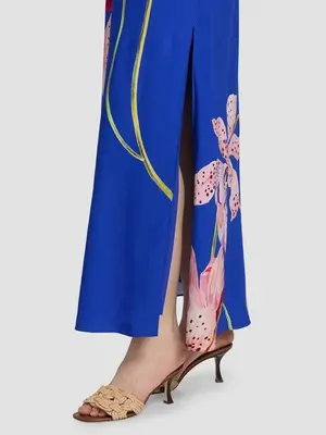 MILLY Vera Floral Strapless Maxi Dress