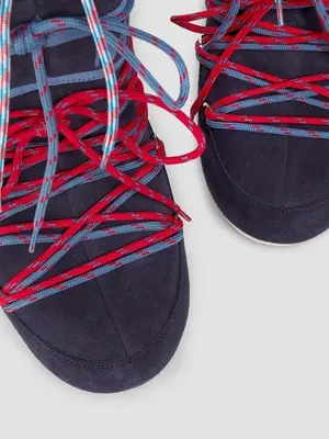 Moon Boot Mb Icon Logo Suede Boots - Blue Navy