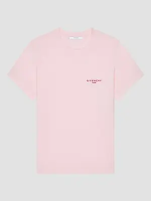 Givenchy Slim T-shirt In Cotton With Embroidery - Light Pink