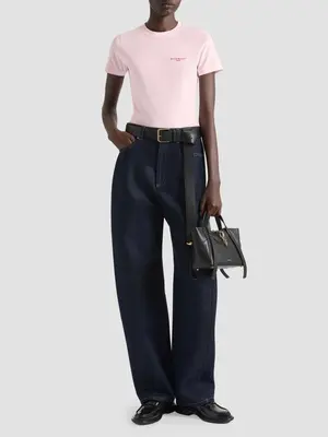 Givenchy Slim T-shirt In Cotton With Embroidery - Light Pink