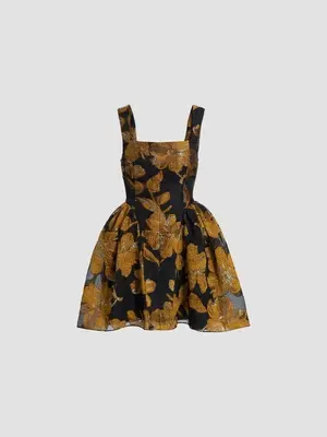 MILLY Erin Floral Brocade Minidress