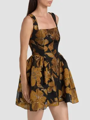 MILLY Erin Floral Brocade Minidress
