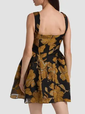 MILLY Erin Floral Brocade Minidress