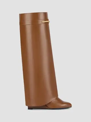 Givenchy Shark Boots In Leather - Tan
