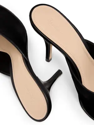 22ÉLEVÉ Ruched 85mm Patent Leather Mules - Black