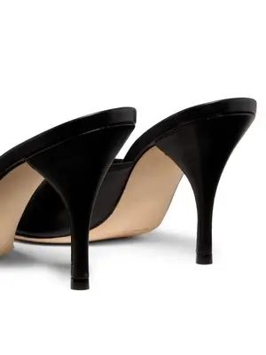 22ÉLEVÉ Ruched 85mm Patent Leather Mules - Black