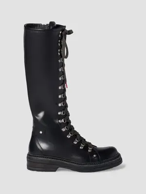 Miu Miu Leather Boots - Black
