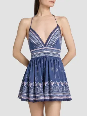 LoveShackFancy Arletta Printed Cotton-blend Minidress
