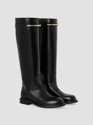 Givenchy Pinch Flat Boots In Leather