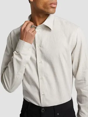 Emporio Armani Linen-cotton Cross-stitch Shirt