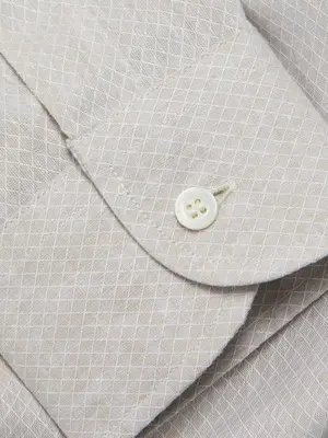 Emporio Armani Linen-cotton Cross-stitch Shirt