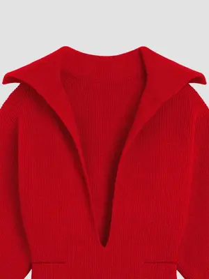 Givenchy Slashed Midi Dress In Wool And Cashmere