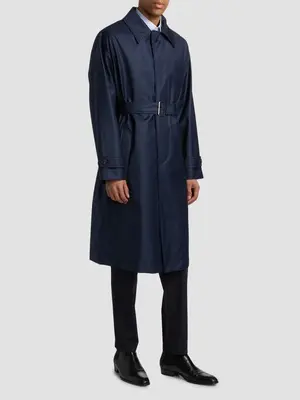 Emporio Armani Wool Belted Trench Coat
