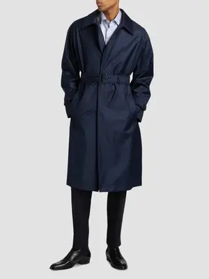 Emporio Armani Wool Belted Trench Coat
