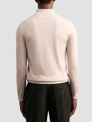REISS Blackhall Quarter-zip Wool Sweater - Beige