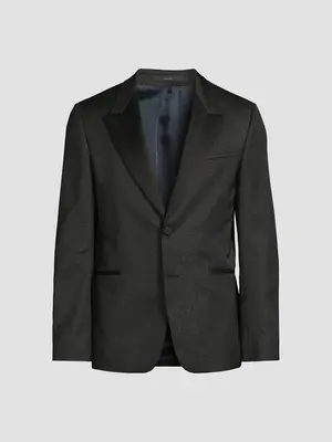 Paul Smith Metallic Woven Dinner Jacket - Black