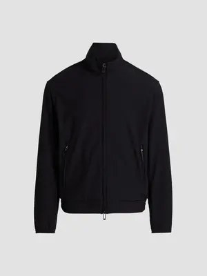 Emporio Armani Stretch Nylon Zip-front Jacket